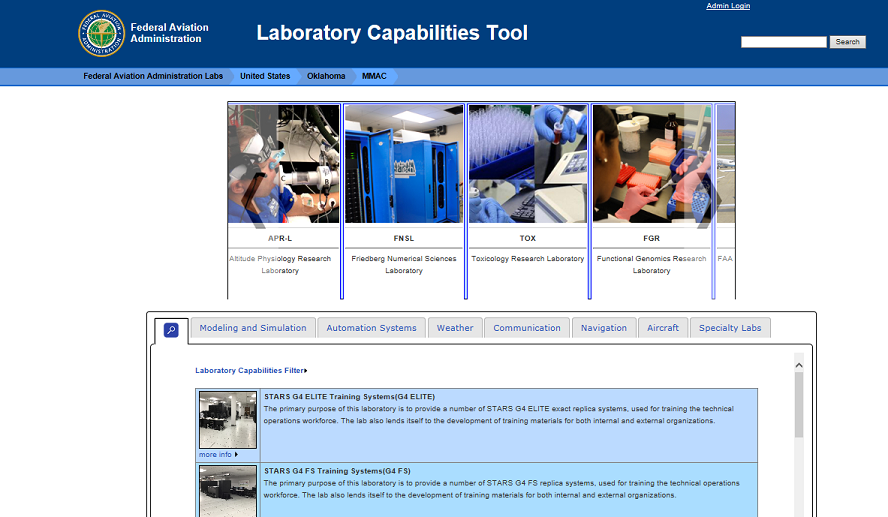 MONRONeYnews: Center Buzz - Announcing the new FAA Laboratory Capabilities Tool